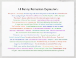 Romanian Humor: 43 Funny Romanian Expressions Translated – HappierHealthier.Blog