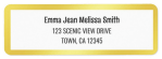 Elegant Return Address Labels with a Golden Background or Frame ...