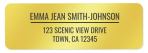 Elegant Return Address Labels with a Golden Background or Frame ...