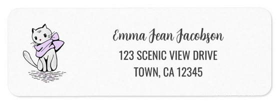 Elegant Return Address Labels with a Golden Background or Frame ...